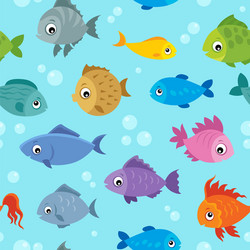 Seamless background sea theme 2 Royalty Free Vector Image