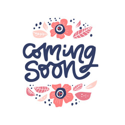 Summer is coming soon text Royalty Free Vector Image