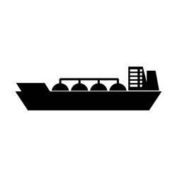 Lng tanker icon or liquefied natural gas Vector Image