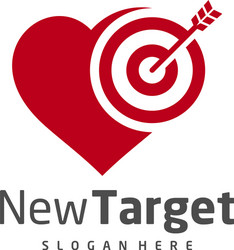 Love target logo template creative Royalty Free Vector Image