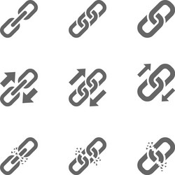 Chain set three Royalty Free Vector Image - VectorStock