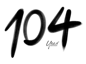 104 number logo Royalty Free Vector Image - VectorStock