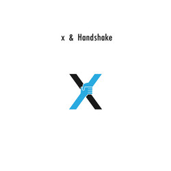 Partner logo template handshake icon hand shake Vector Image