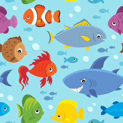 Seamless background sea theme 2 Royalty Free Vector Image