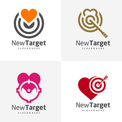 Love target logo template creative Royalty Free Vector Image