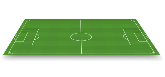 3d football field soccer isolated on white Vector Image