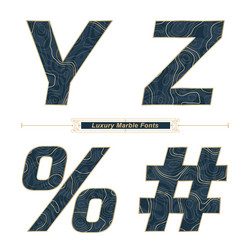 Alphabet typography luxury marble font style Vector Image