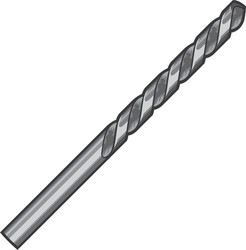 Realistic steel drill bit icon isolated Royalty Free Vector