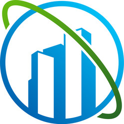 World city logo template creative building Vector Image