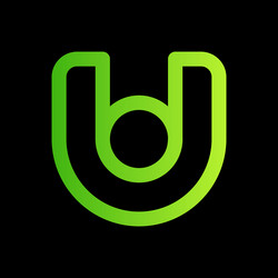 Letter u pig logo design Royalty Free Vector Image