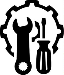 Engineering icon gear and wrench service symbol Vector Image