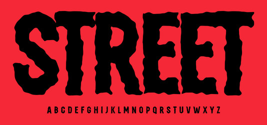 Offset alphabet design stunning font with contour Vector Image