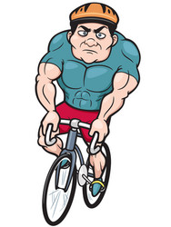 Cartoon cyclist Royalty Free Vector Image - VectorStock
