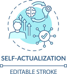 Self actualization blue gradient concept icon Vector Image