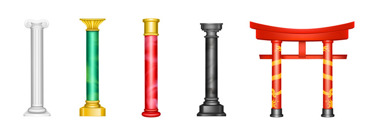 Gold Pillars Vector Images (over 910)