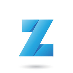 Blue and green folded paper letter z Royalty Free Vector