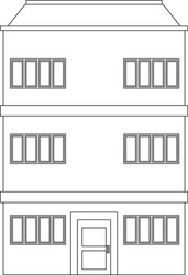 Outline building house Royalty Free Vector Image