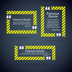 Typographic quote template set Royalty Free Vector Image