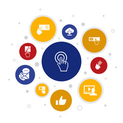 Call to action infographic 10 option color design Vector Image