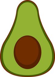 Front view of a cut pomegranate Royalty Free Vector Image