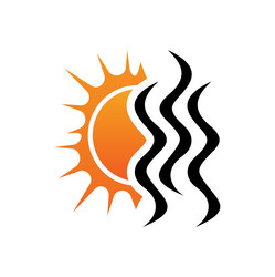 Heat wave symbol logo icon Royalty Free Vector Image