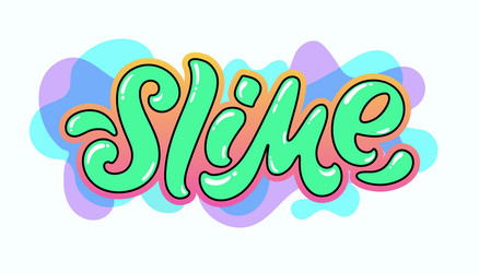 Slime word Royalty Free Vector Image - VectorStock