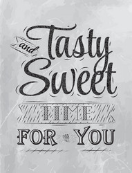 Tasty and sweet time for you Royalty Free Vector Image