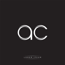 Ac initial letter split lowercase logo modern Vector Image