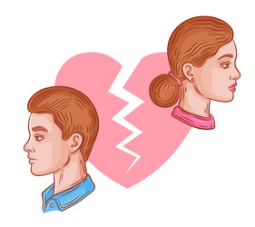 Couple Break Up Vector Images (over 840)