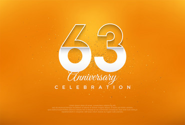Modern number 63rd elegant anniversary Royalty Free Vector