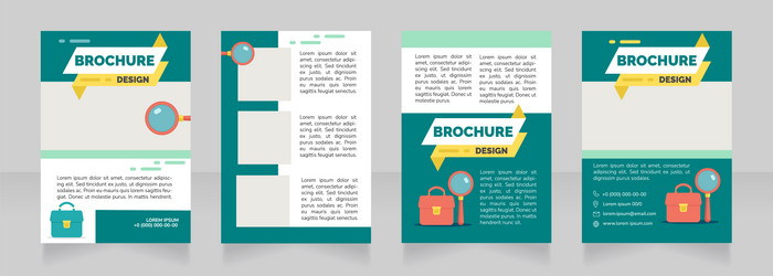 Business process analysis blank brochure design Vector Image