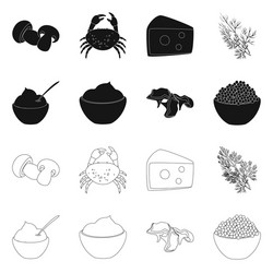 Design of taste and product icon set Royalty Free Vector