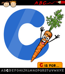 Vegetables alphabet c is for carrot Royalty Free Vector