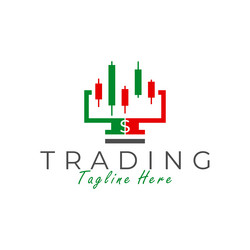 Digital stock trading logo Royalty Free Vector Image