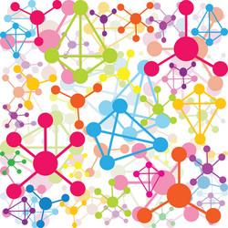 Molecule pattern molecular structure seamless Vector Image