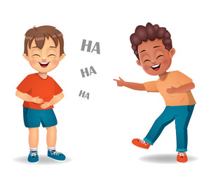 Cartoon happy kids jumping together Royalty Free Vector