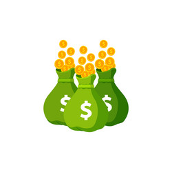 Earn money logo icon design sack Royalty Free Vector Image