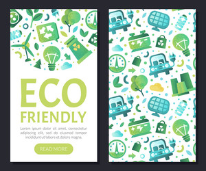 Eco friendly and ecology mobile app templates Vector Image