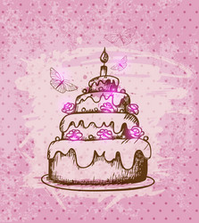 Drawn Hand Vintage Cake Background Vector Images (over 4,200)