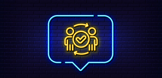 Approved teamwork line icon accepted team sign Vector Image Approved teamwork line icon accepted team sign Vector Image
