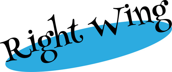 Right wing rubber stamp Royalty Free Vector Image