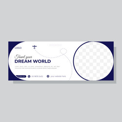 Tour travel timeline cover template Royalty Free Vector