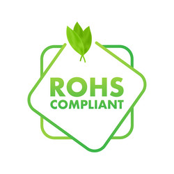 Rohs compliant symbol label quality mark Vector Image