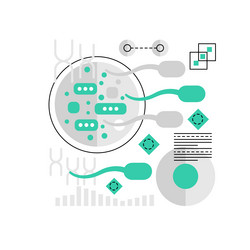 Diagram showing human reproduction process Vector Image