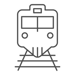 Train and railroad line icon railway Royalty Free Vector