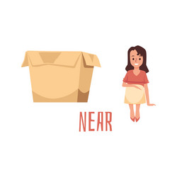 Next To Preposition Clipart