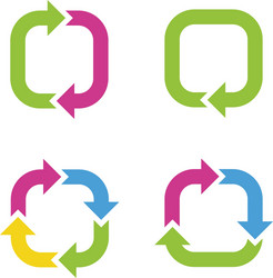 Colorful cycle arrows Royalty Free Vector Image