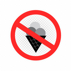 No ice cream symbol icon Royalty Free Vector Image
