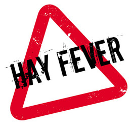 Hay fever stamp on white Royalty Free Vector Image