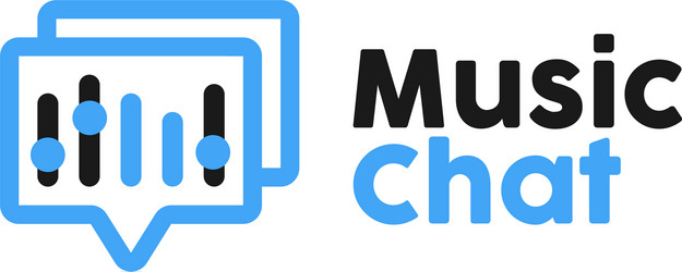 Music note chat logo design inspiration Royalty Free Vector